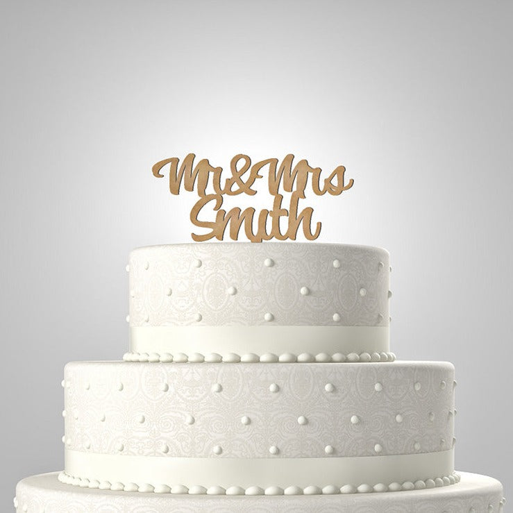 Cake Topper - Cursive Style#N# – VM Bespoke